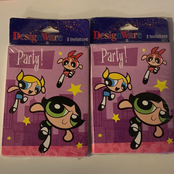Party Supplies | Powerpuff Girls Invitation Cards 2packs Of 8 | Poshmark